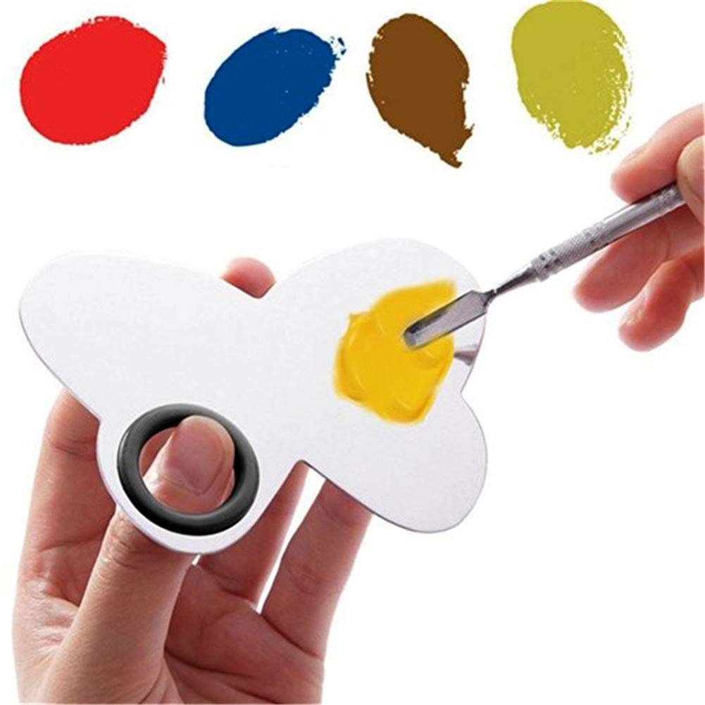 2 Pack Makeup Palette and Spatula Set,Professional Stainless Steel Cosmetic Mirror Lady Mixing Palette Tool With 6 Pcs Sponge Eyeshadow Makeup Applicator With Handle + 2 Shapes Silicone Lip Mask Makeu