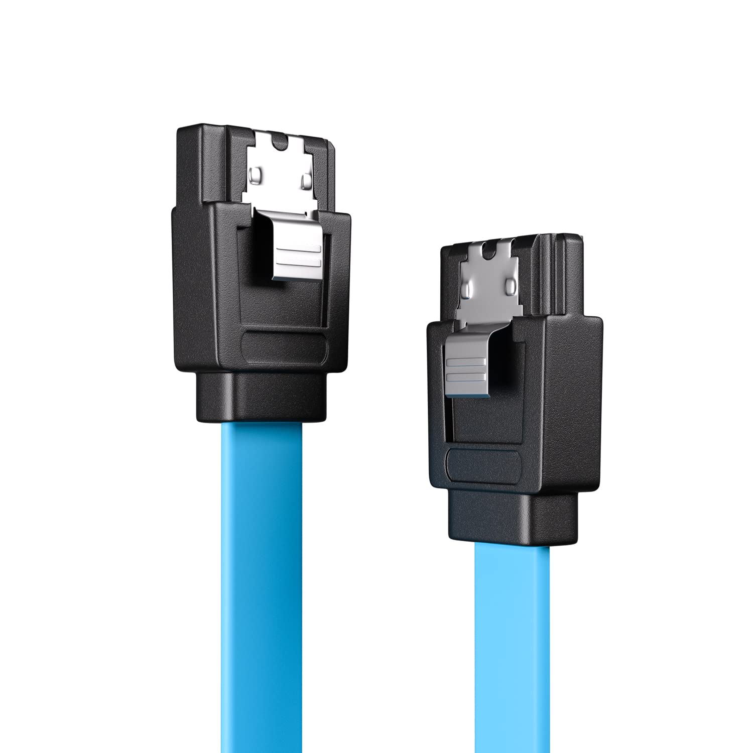 10Gtek SATA3.0 Cable, 6Gbps SATA Cable, Straight to Straight, Compatible for SSD, SATA SSD, 0.5-m(1.65ft), Pack of 3