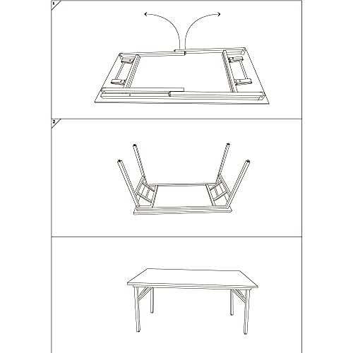 Coral Flower Office Desk 55 inches Folding Table Computer Table Workstation,Light Oak