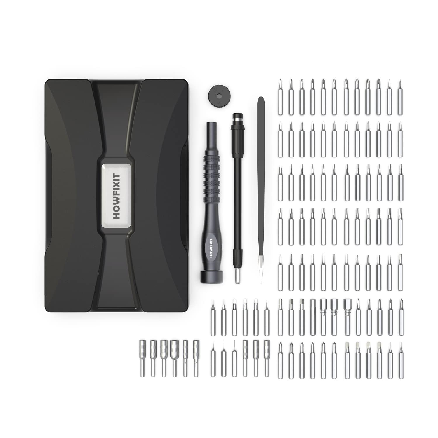 HowFixit PRO MAX 106-in-1 Screwdriver Set for Repair Electronics Disassembly Laptop, Game Console, Smartphone, iPhone, Macbook, PC, Camera, Watch etc