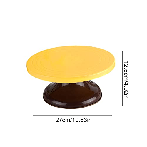 11 Inch Rotating Cake Turntable, Turns Smoothly Revolving Cake Stand, Cake Decorating Display Stand, Baking Tools Accessories Supplies for Birthdy Party Cake(Cyan)