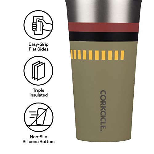 Corkcicle Disney Star Wars 16 Oz Stainless Steel Travel Tumbler & Lid, Boba Fett