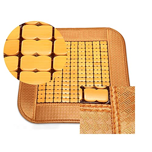 BARUYO Car Bamboo Seat Cushion, Bamboo Bath Mat, Summer Bamboo Comfort Chair Cover Mat, Environmental Protection Bamboo Massage Cushion (White)