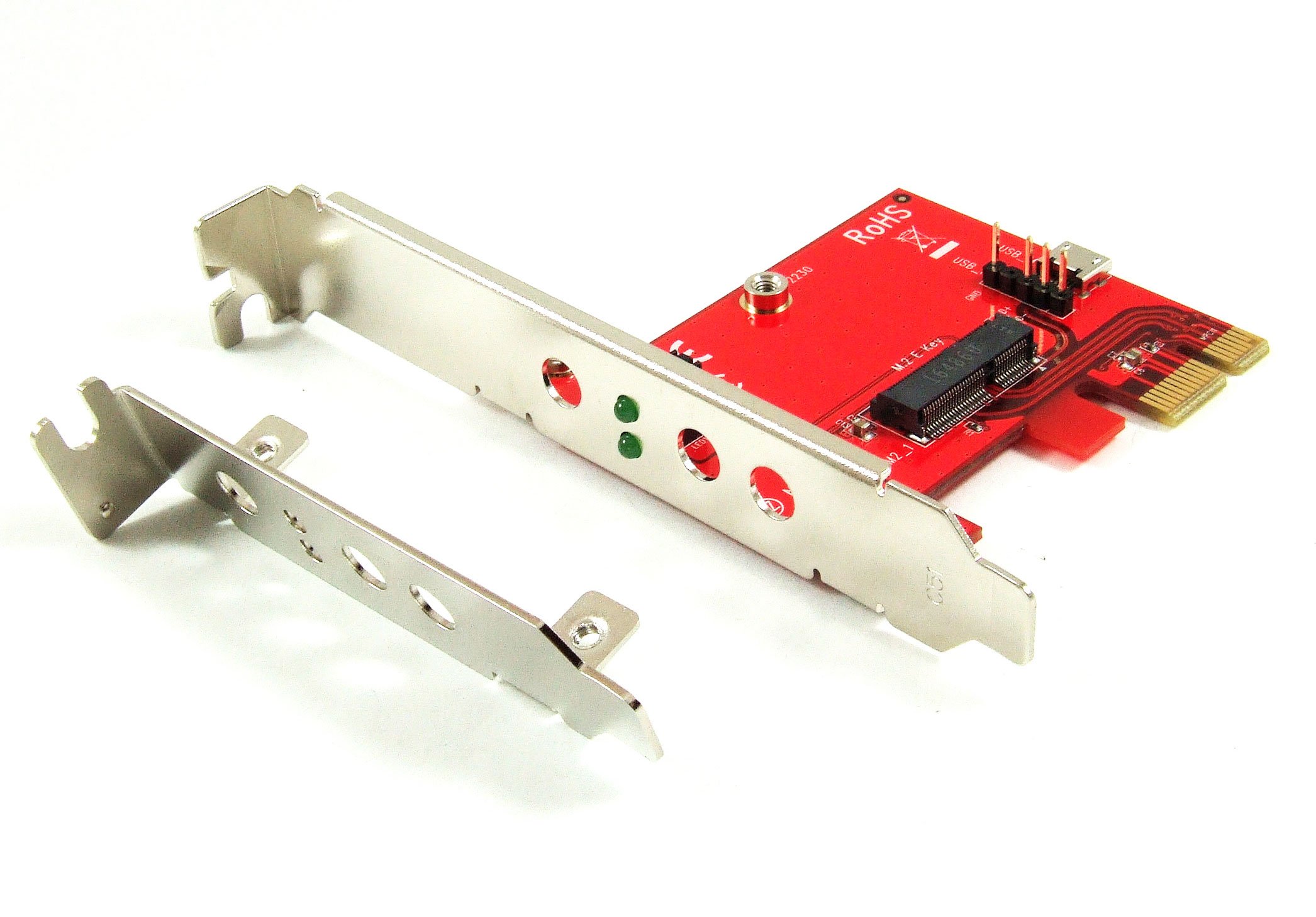 Ableconn PEXM2150E PCI Express x1 Adapter Card with M.2 Key E Socket - Support M2 E Key or A-E Key WiFi or Bluetooth Module