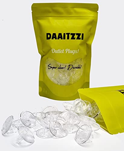 DAAITZZI Premium Child Proofing Plug Covers For Electrical Outlets – Sleek Socket Covers For Unused Outlets – Transparent Outlook – Perfect Light Switch Guard For Every Home - Child Plug Cover (50pcs)