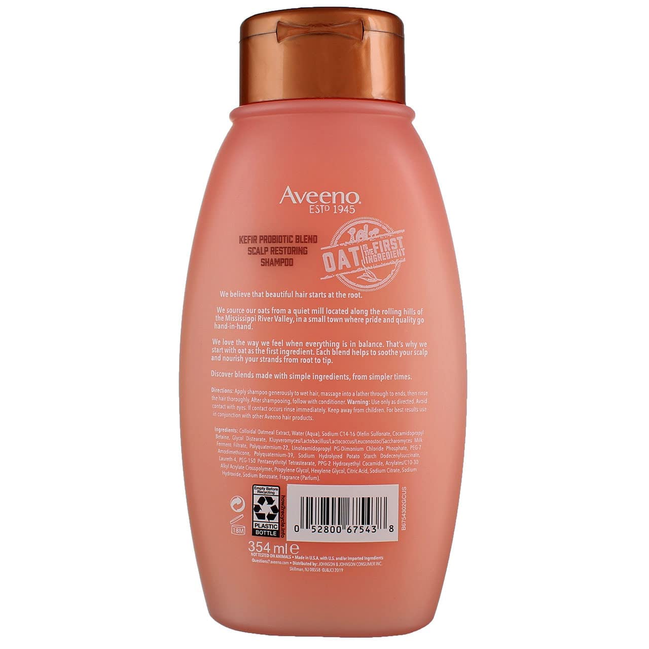 Aveeno Shampoo Kefir Probiotic Blend 12 Ounce (Scalp-Restore) (354ml) (Pack of 2)
