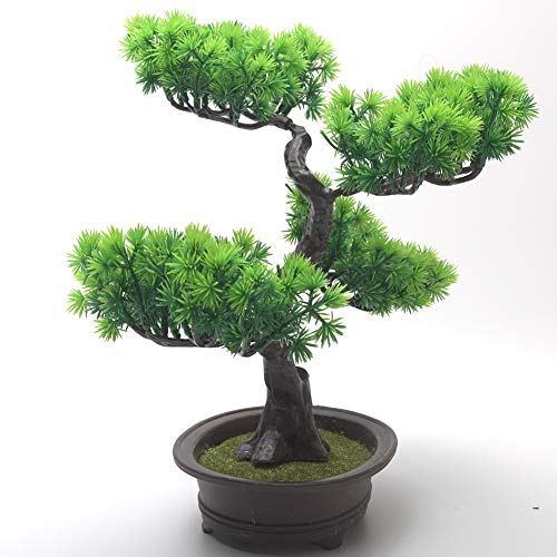 Artificial Bonsai Tree, Simulation Pine Tree Potted Plant, Office DIY Decorative Bonsai, Fake Green Plant Decoration Artificial Plants, for Desktop Display, Zen Garden Décor