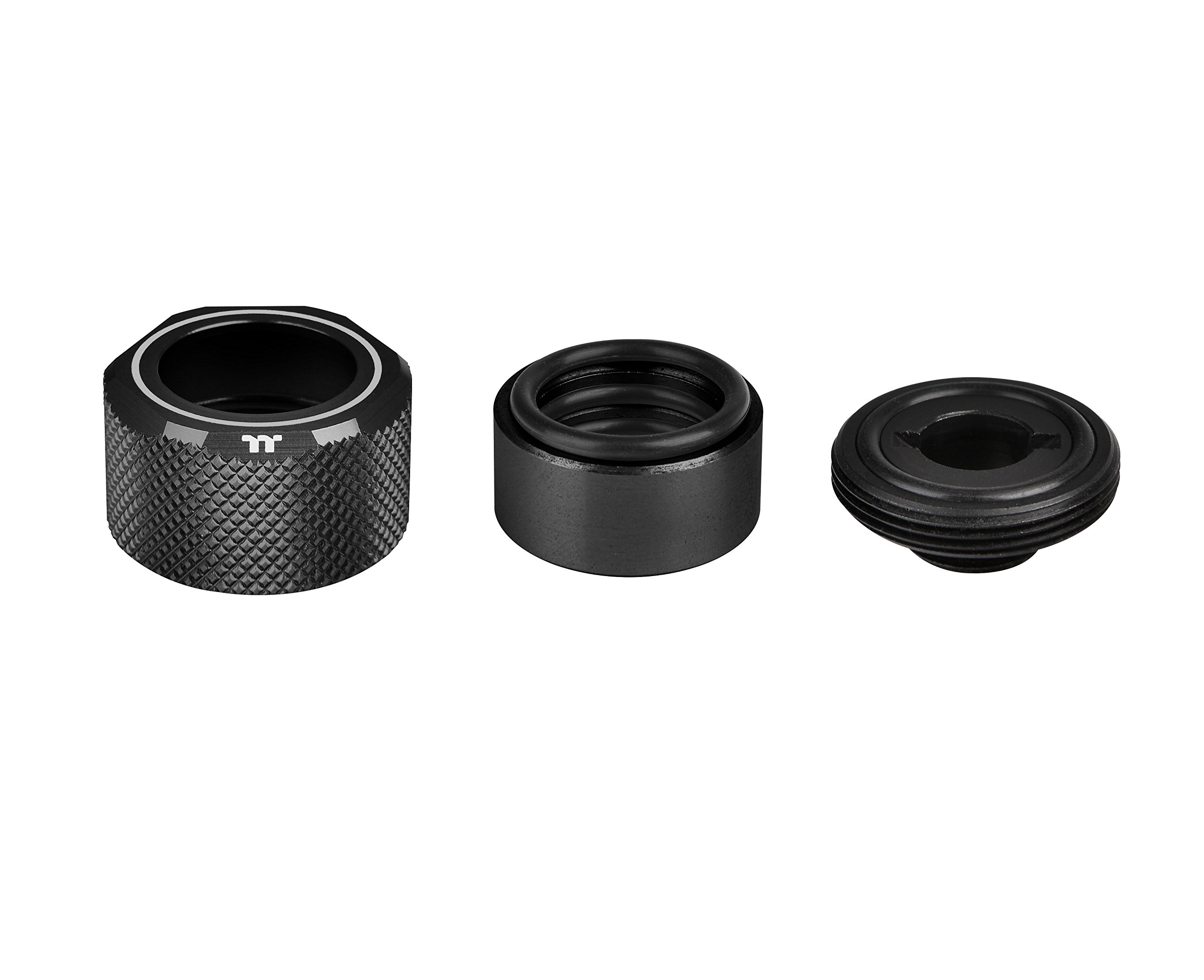Thermaltake Pacific DIY LCS PETG Hard Tubing and Black Compression Fittings Bundle (4-Pack)