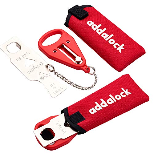Addalock The Original Portable Door Lock by Rishon Enterprises for Home Security Used as an Apartment Security Lock, Travel Door Lock, AirBNB Lock and Dorm Room Essentials, 2 pck