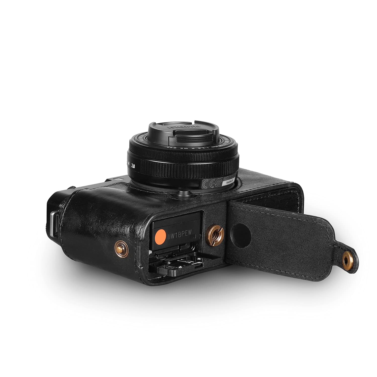 MegaGear Ever Ready Genuine Leather Camera Half Case Compatible with Fujifilm X Series X-E4, Black (MG1981)