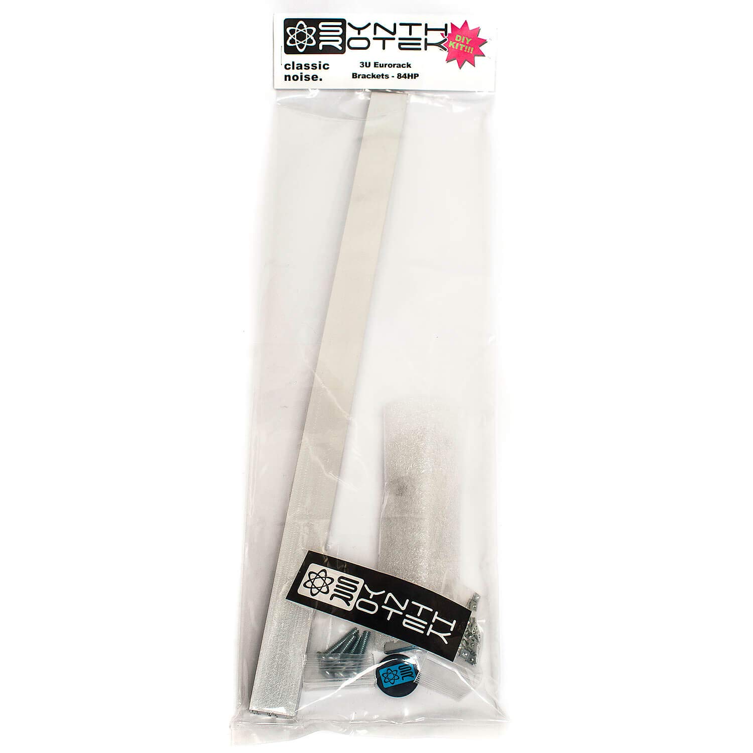 3U Eurorack Bracket Ears, 84HP Rails, Threaded Nut Strips by Synthrotek