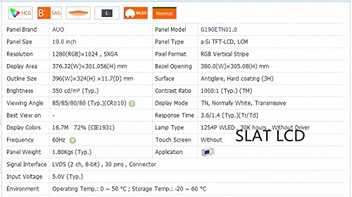 AUO 19 Inch LCD Display G190ETN01.0 with Full kit of Driver Board
