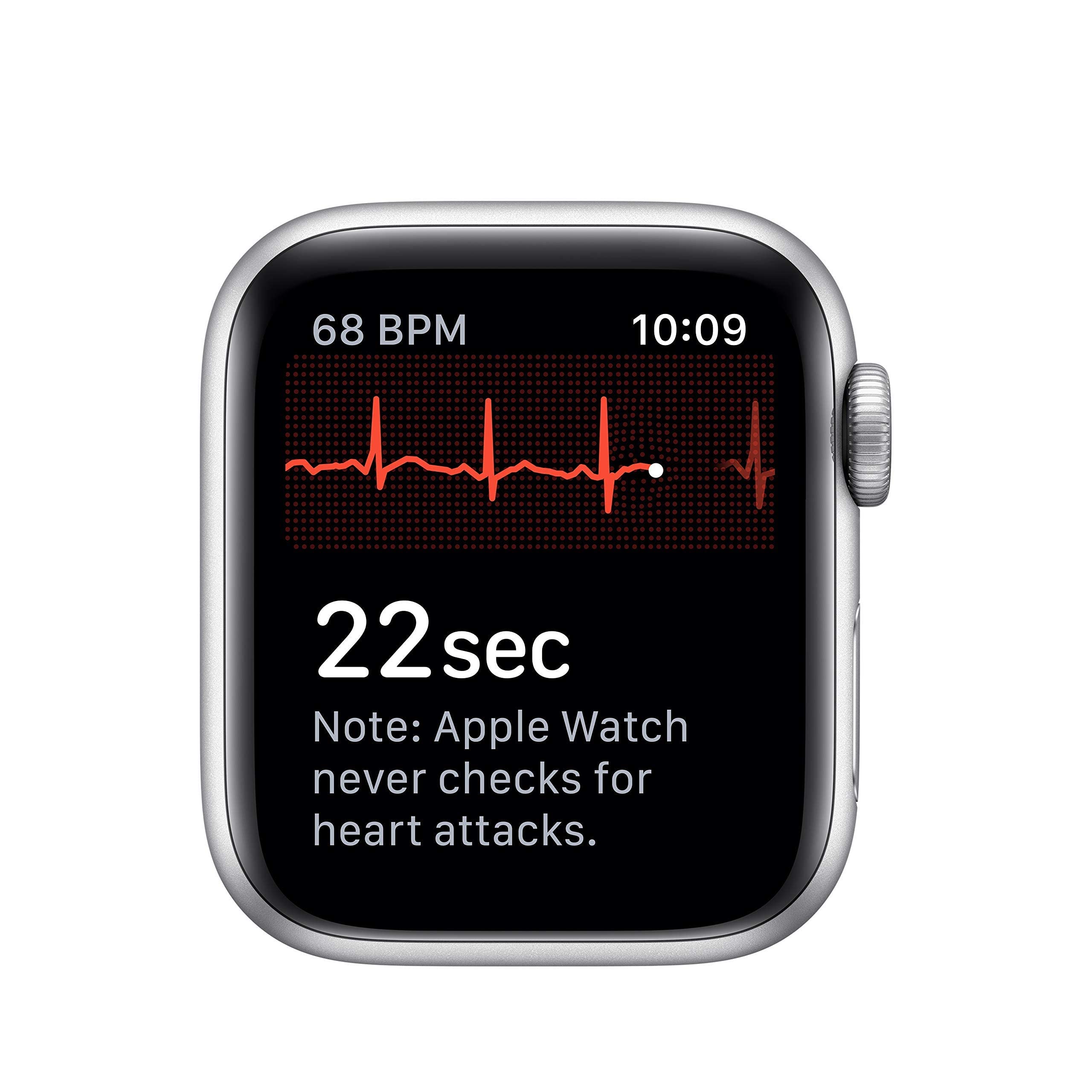 Apple Watch Series 5 (GPS + Cellular, 40MM) - Silver Aluminum Case with White Sport Band (Renewed)