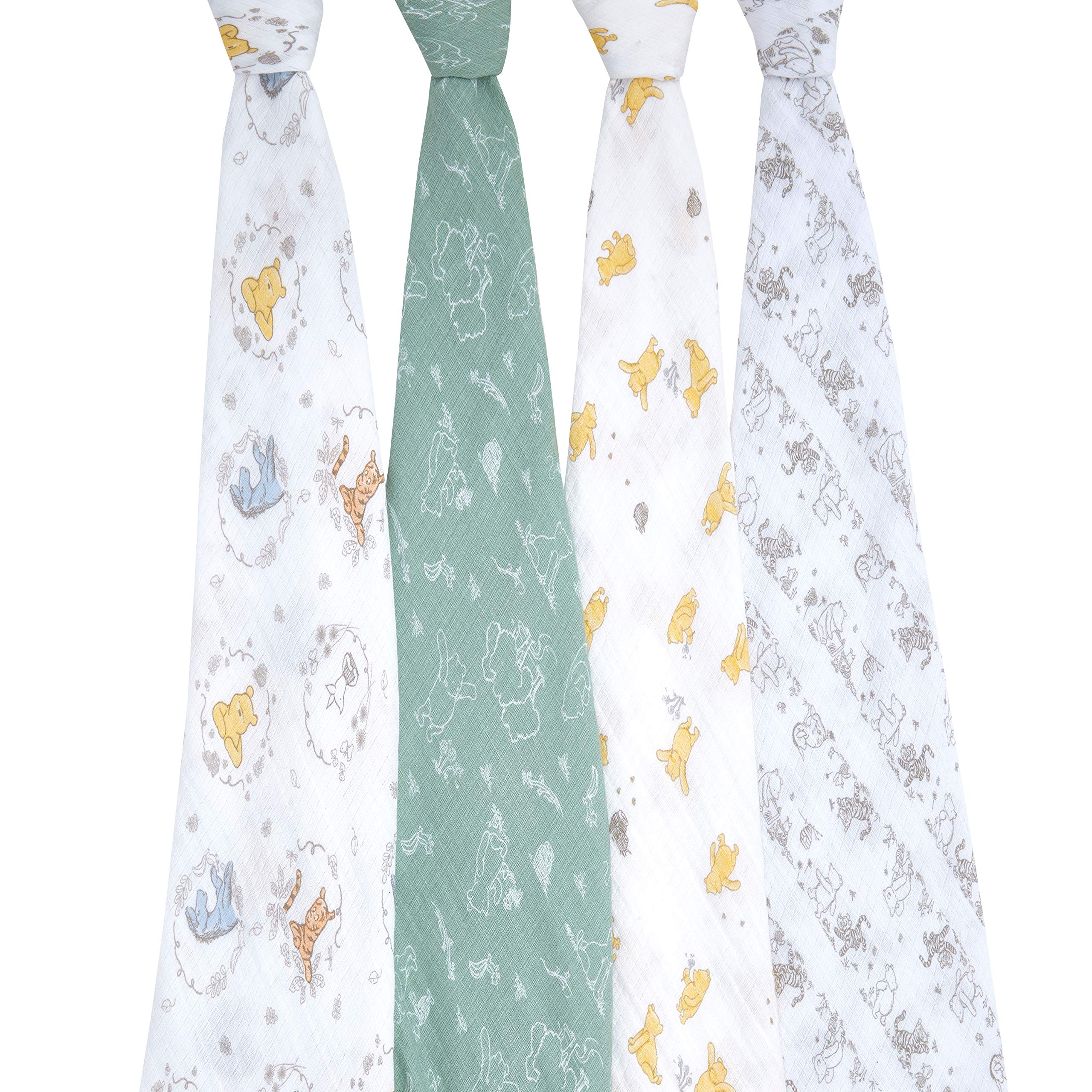 aden + anais Essentials Burpy Baby Bib, 100% Cotton Muslin, Soft Absorbent 4 Layers, Multi-Use Burp Cloth and Bib, 22.5” X 11”, Single, Dino Time