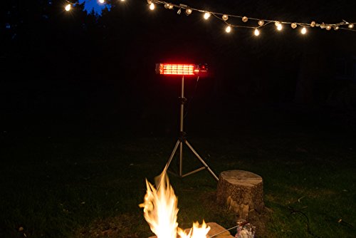 1500 Watt Gold Coated Tungsten Quartz Infrared Heater Remote Controlled Patio Heater/on Off/High/Low/med