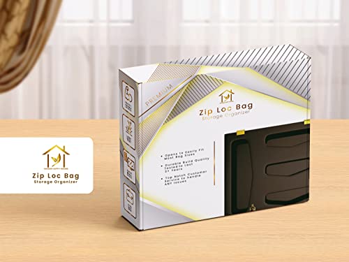 Acrylic Ziplock Bag Storage Organizer - Fits Quart Sized Bags, Opens for Easy Access, Durable Materials Tested to Last 3+ Years - Ziploc Bag Organizer for Drawer, Sandwich Bag Organizer