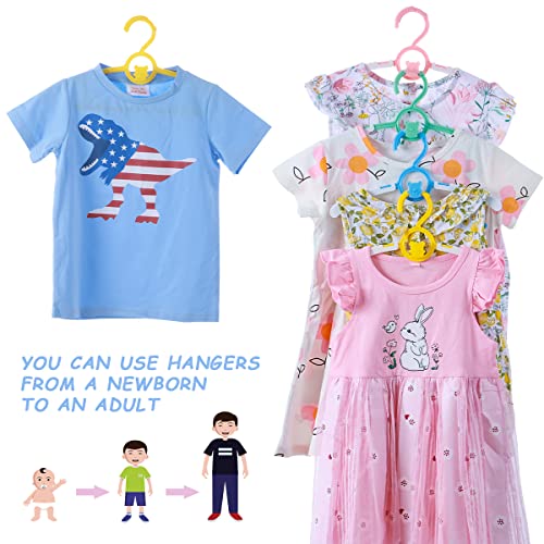 40 Pack Baby Hangers for Closet Plastic Kids Hangers Clothes Space Saving Hangers Non Slip Extendable Baby Hangers for Nursery Toddler Heavy Duty Clothing Hangers Bulk, White