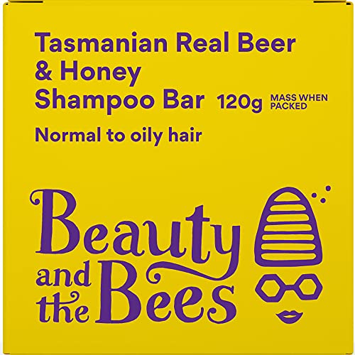 Beauty and the Bees Tasmanian Real Beer & Honey Shampoo Bar - UNSCENTED for Sensitive Skin