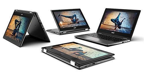 Acer Newest 2-in-1 Ultra Slim Chromebook, 11.6inch IPS Multi-Touch Screen, Intel Celeron Processor Up to 2.4 GHz, 4GB LPDDR4 Memory, 32GB eMMC, WiFi, Bluetooth, Chrome OS (Chrome OS, Silver)(Renewed)