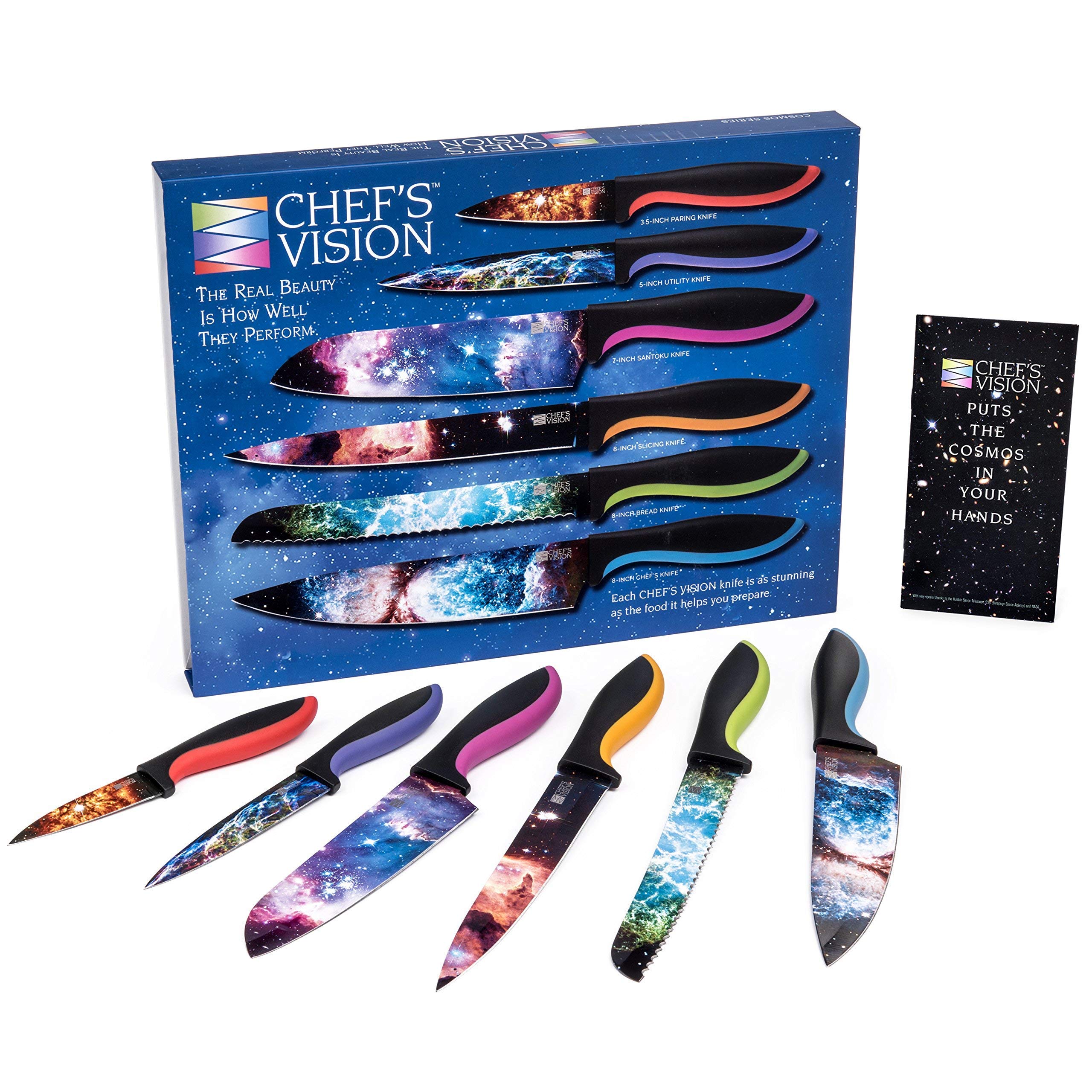 CHEF'S VISION Cosmos Knife Set Bundle With Masterpiece Knife Set