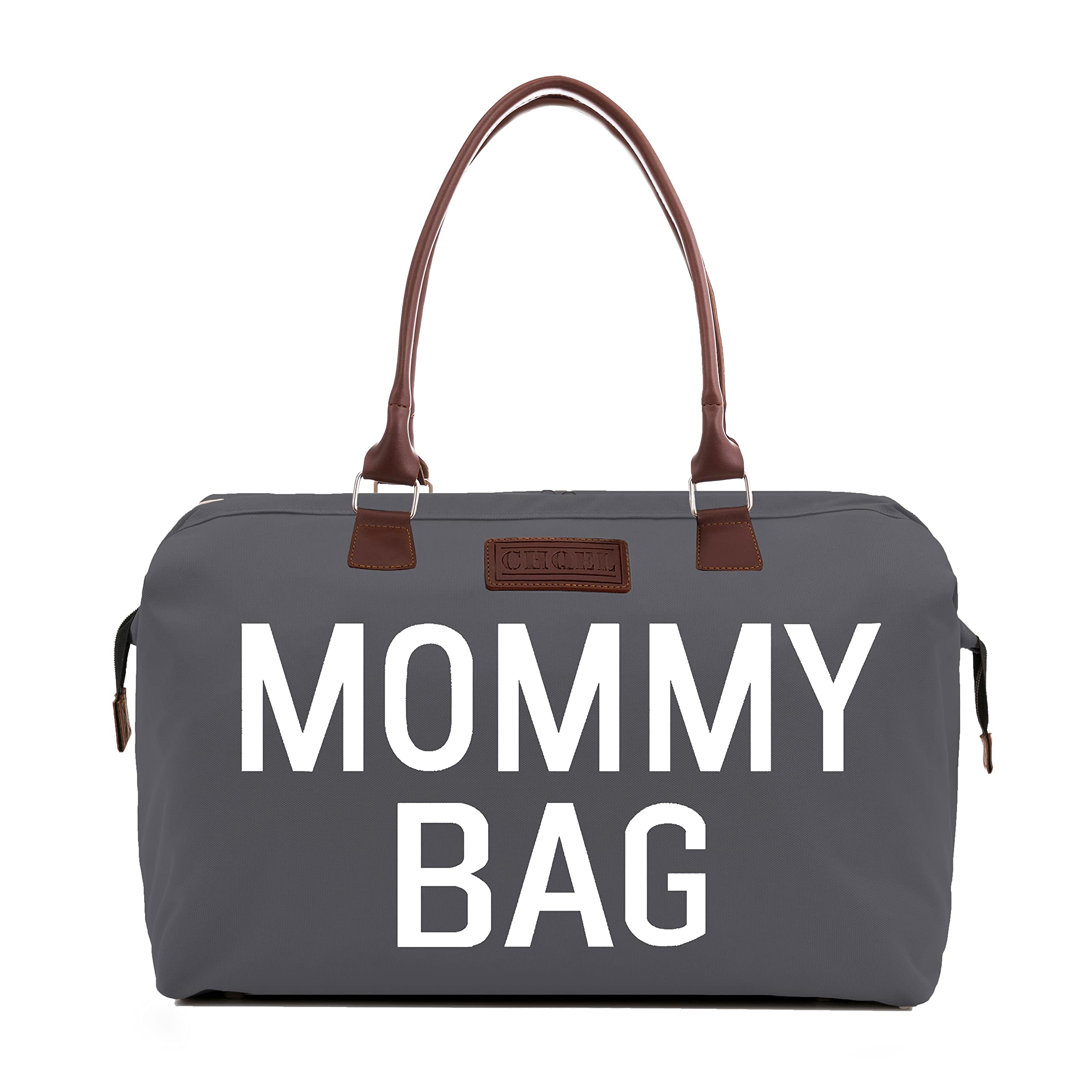 CHQEL Baby Diaper Bag, Mommy Bags for Hospital & Functional Large Baby Diaper Travel Bag for Baby Care (Grey)