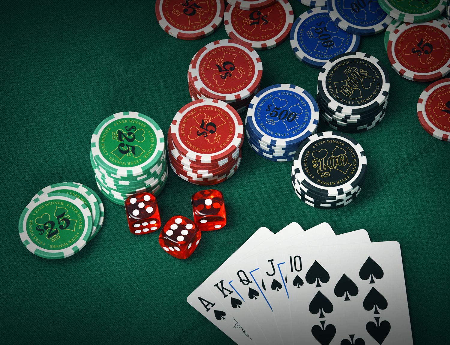 4 EVER WINNER Poker Chip Set 500PCS Professional Poker Set 11.5 Gram Casino Chips with Denominations, for Texas Holdem Blackjack Gambling Poker Set with Aluminum Case