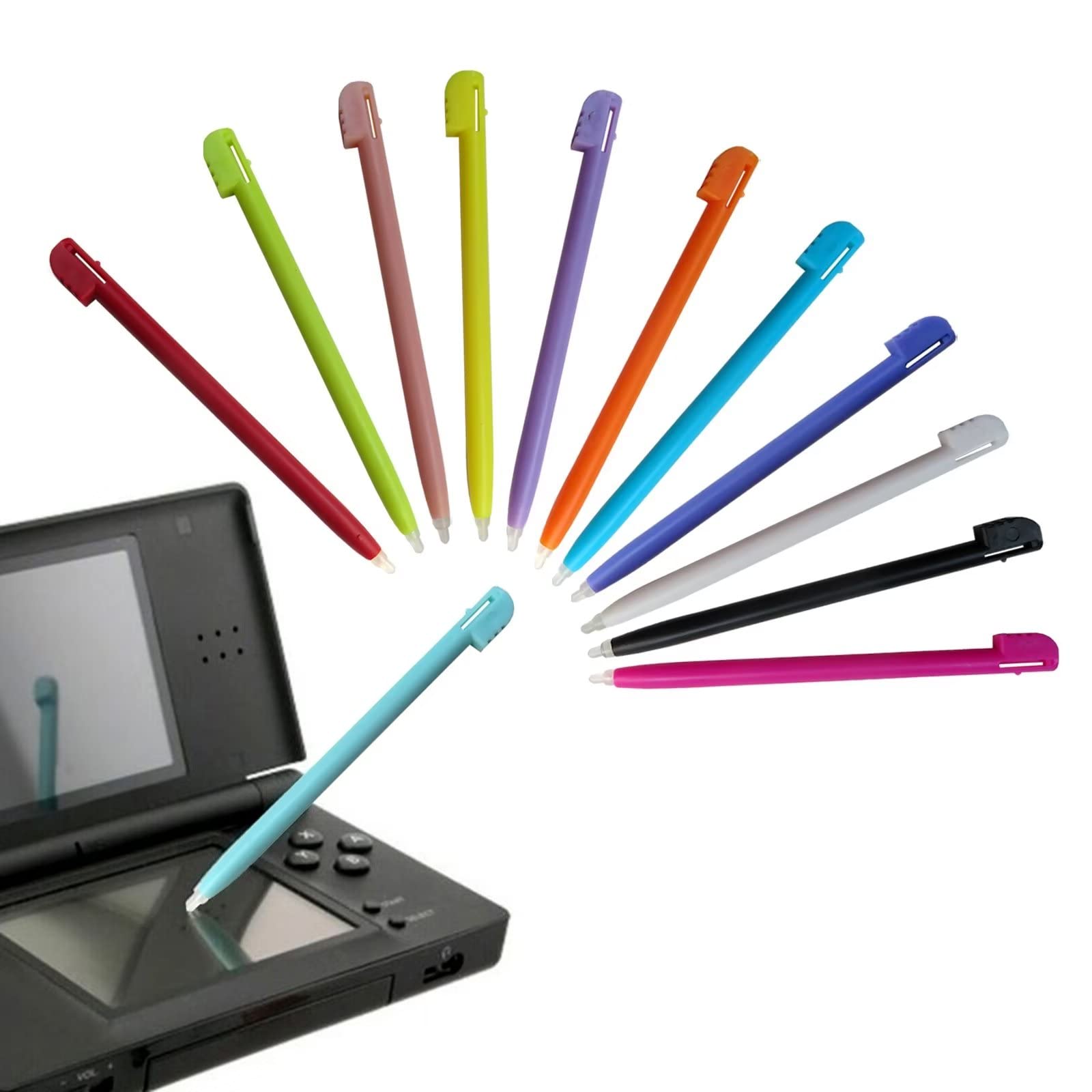 12 Pack Multicolor Touch Stylus Pen Compatible for Nintendo DS Lite NDSL Video Game Accessory