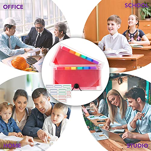 2 Pack 13 Pockets Accordion File Organizer, A6 Plastic Coupon Organizer Wallet Mini Expanding File Folder for Cards, Coupons, Receipt, Tax Item (2 Packs)
