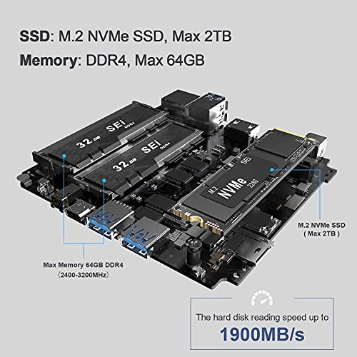 Beelink Mini PC SEi10 Core i3-10110U(up to 4.10 GHz), 16GB RAM 512GB NVMe M.2 SSD Windows 10 Pro Mini Desktop Computer Support 4K Dual HDMI, WiFi-6 with BT5.0 (16GB+512GB/Intel 10th Core i3 10110U)