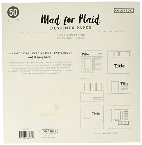 12in Designer Paper Mad for Plaid (Style may vary), Bright Ideas, 12" X 12"