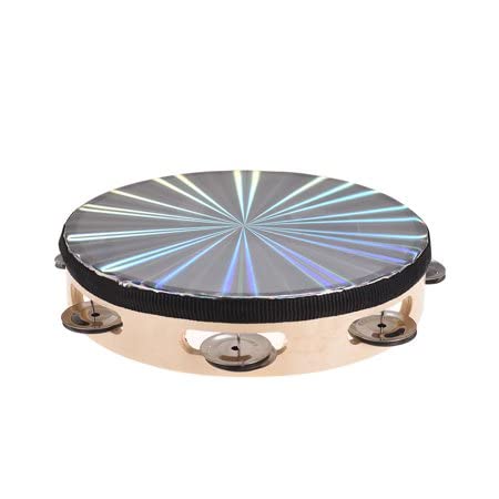 2 Pack 8" 3D Tambourine Music Double Row Jingle Percussion Instrument Church
