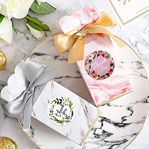 GUAGLL 3 Rolls Thank You Baking Sticker Cute Printing Sticker Label 1 Inch 500Pcs/Roll for Envelope Gift