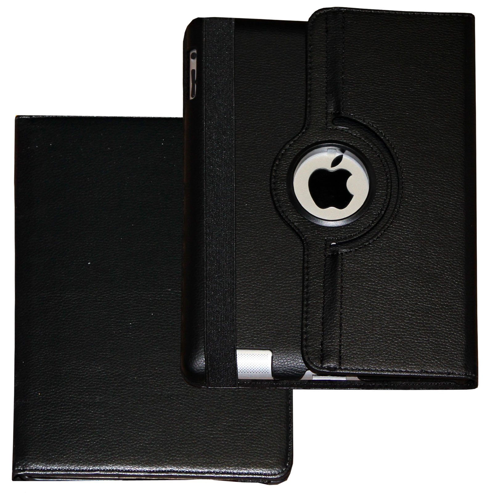 Case for iPad 2nd 3rd 4th Generation, Fit Model A1395 A1396 A1397 A1416 A1430 A1403 A1458 A1459 A1460 – Lingsor Smart Cover Case Rotating Stand Support Wake up Sleep, Black