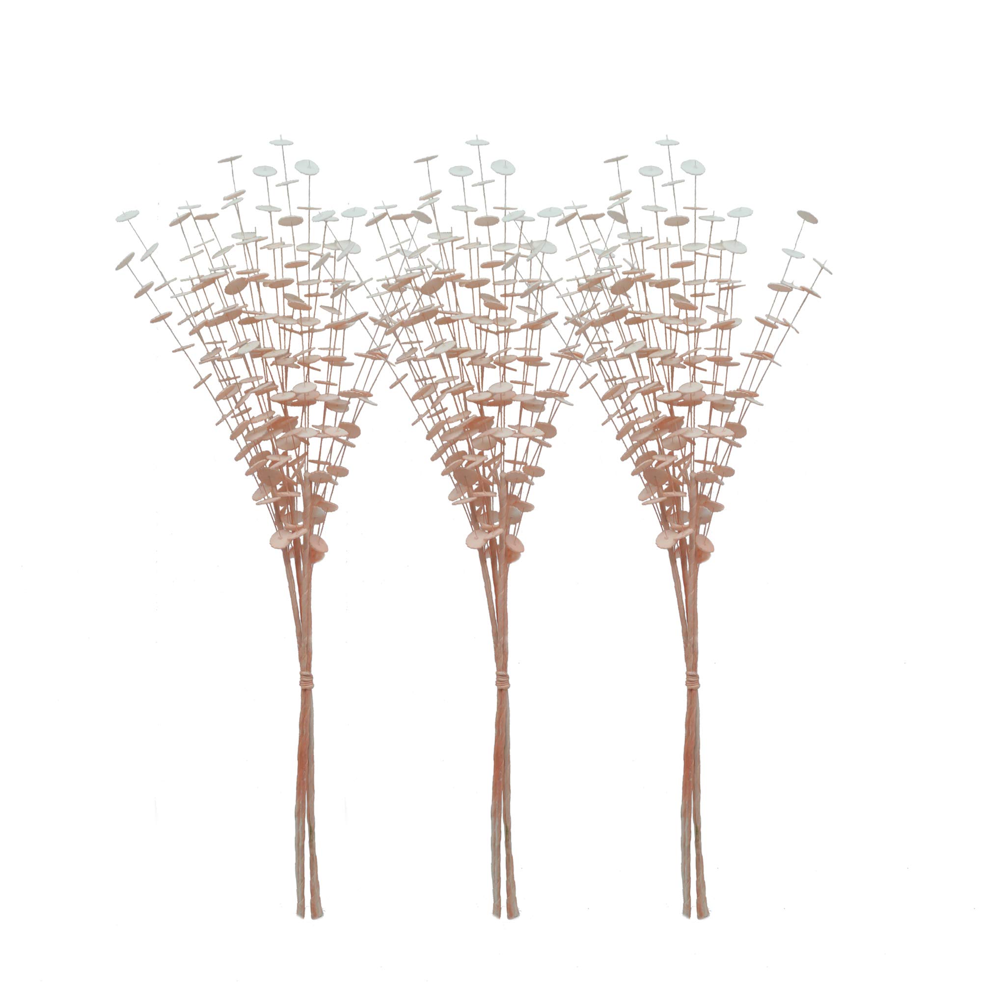 27 inches 3 Bundle Soft Pink Bundle Fake Silver Dollar Eucalyptus Stems Indoor Garden Home Office Decoration