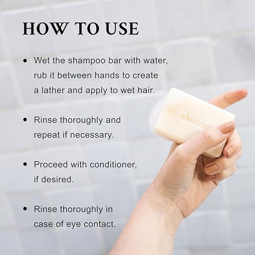 Davines MOMO Shampoo Bar, Moisturizing Formula For All Hair Types, Gently Cleanse And Add Shine, 100 g.