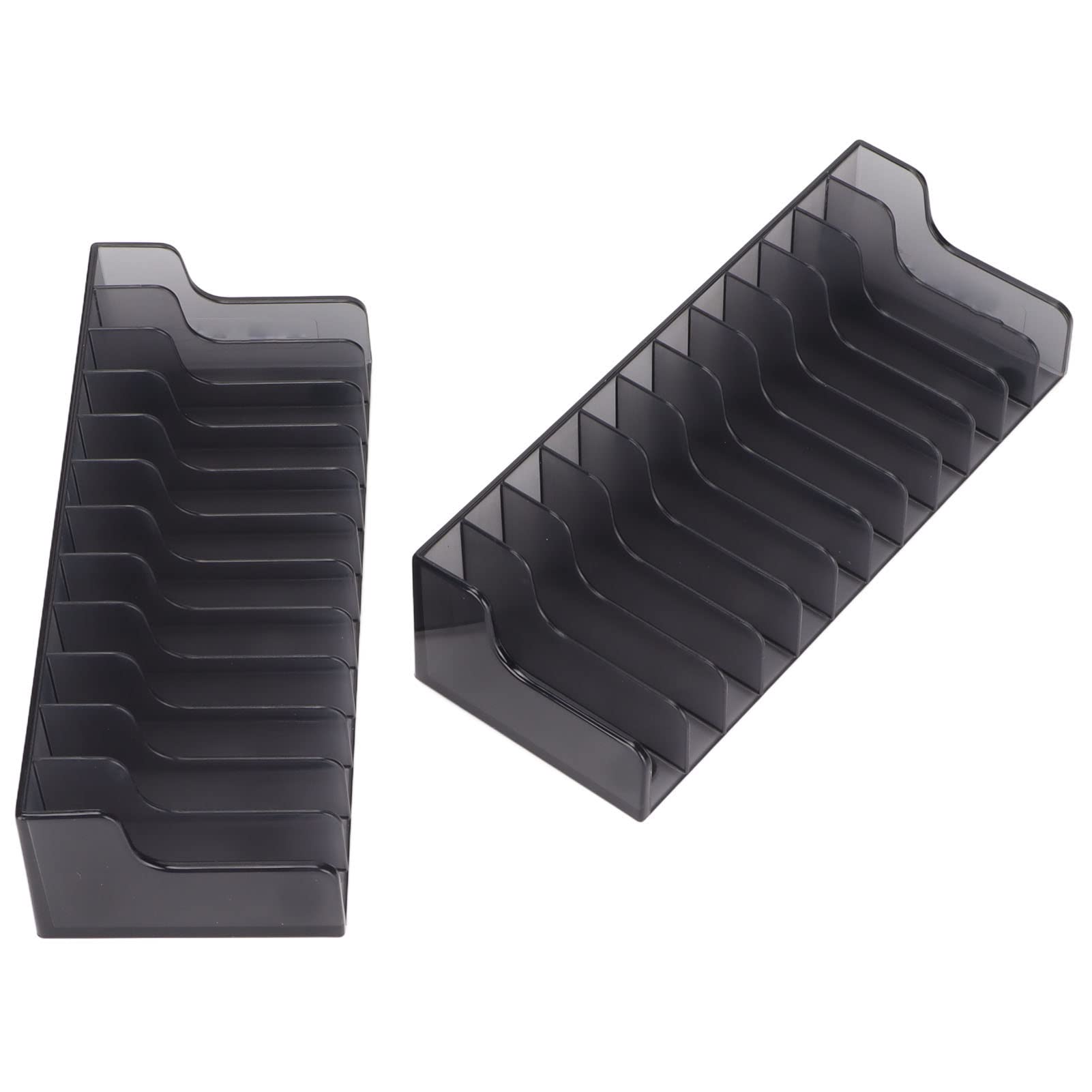 2 Pack Game Storage Bracket for Nintendo Switch Lite (Up to 24 CD Disc), Game Holder Rack Organizer for Gaming Blu-Ray Disks, Black