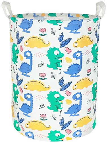 ASKETAM Baby Laundry Hamper, Cartoon Dinosaur, Durable, Large Capacity, Lightweight, Portable, Waterproof