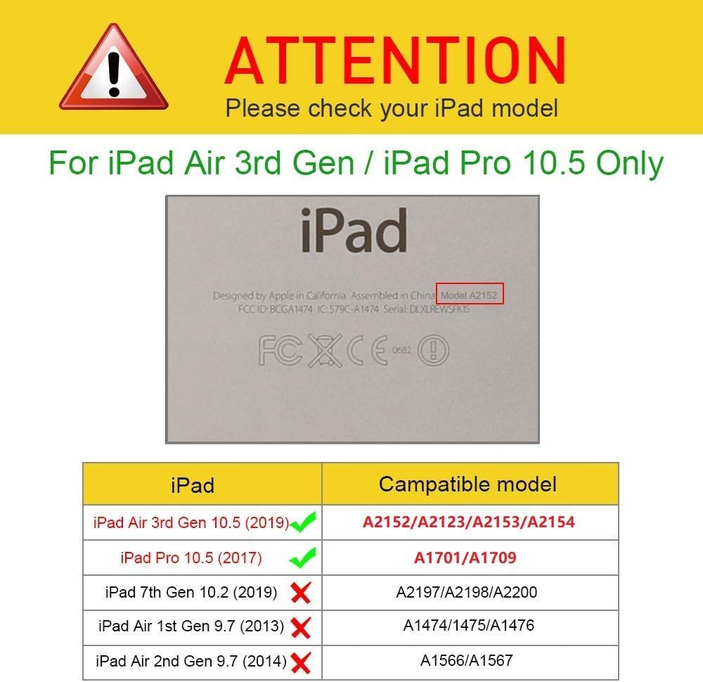 AICase IPad Pro 10.5″ Case,iPad Air (3rd Generation), Heavy Duty Waterproof Shockproof Triple Layer Defense with Stylus for iPad Air 3 10.5" 2019/iPad Pro 10.5" 2017 (Black)