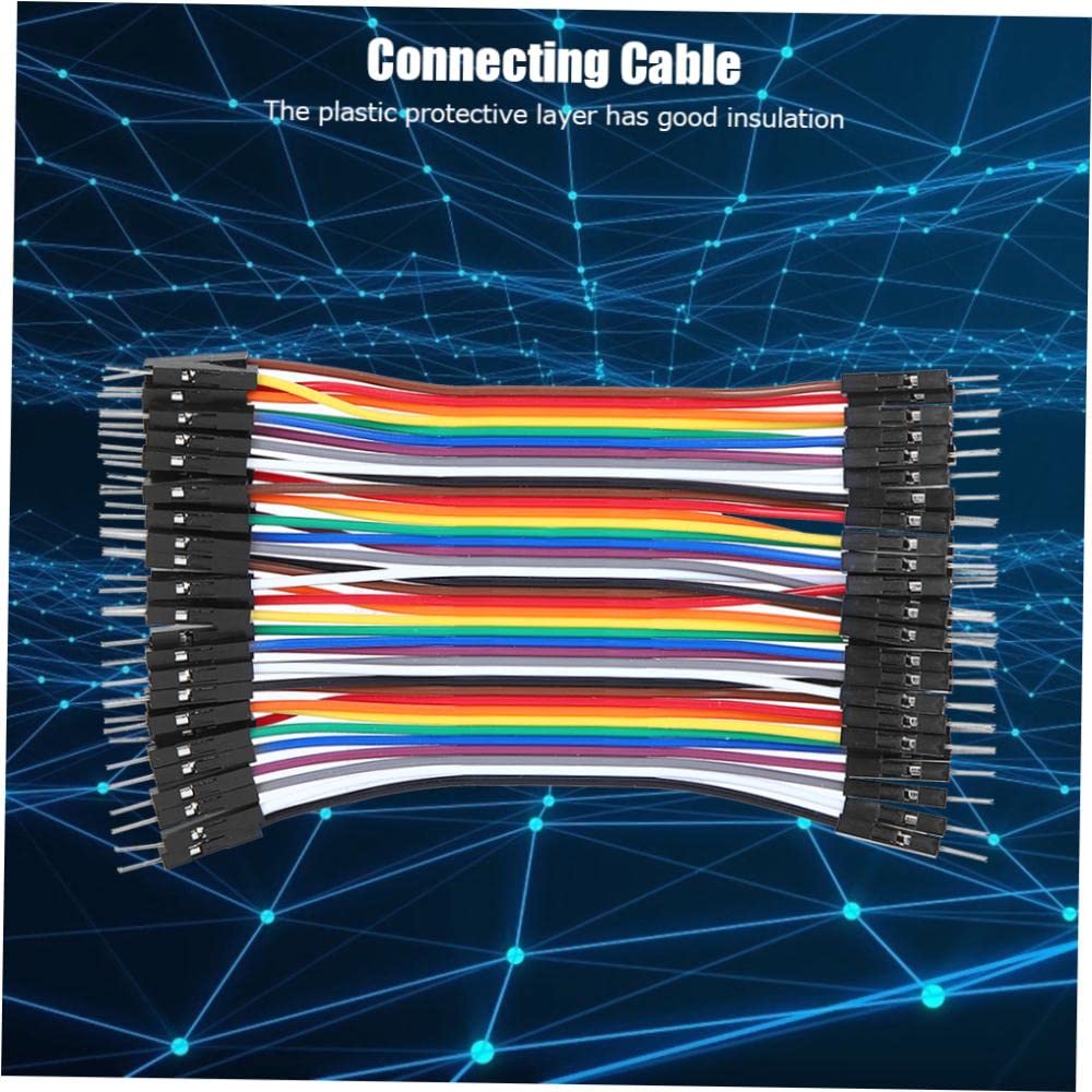 10Pcs Jump Wire, Heafront Male to Male Plastic Cable Line 2.54mm Electronic Components 10cm