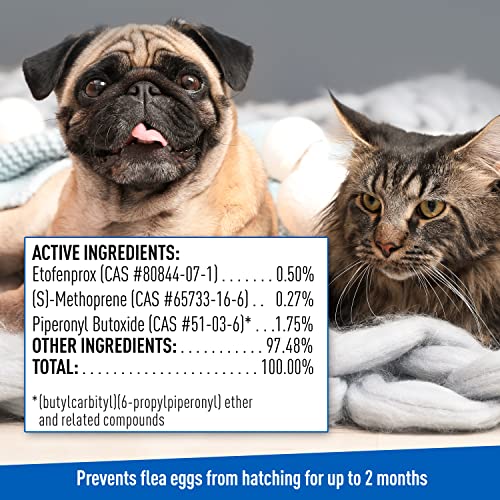 Adams Plus Flea & Tick Spray For Dogs and Cats | Kills Adult Fleas, Flea Eggs, Flea Larvae, Ticks, and Repels Mosquitoes For Up To 2 Weeks | Controls Flea Reinfestation For Up To 2 Months | 16 Oz