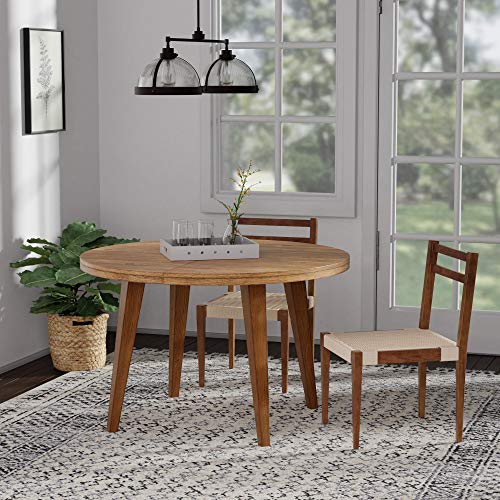 Amazon Brand β Stone & Beam Jane Mid-Century Dining Chair, Set of 2, 19.5"W, Ash Wood, Brown