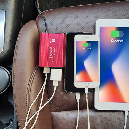 150W Power Inverter/Car Inverter DC 12V to 110V AC with 3.1A Dual USB Car Adapter 1 Outlet Converter Power Inverter