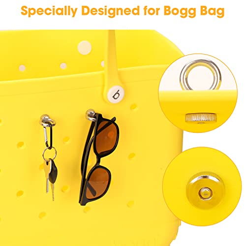 4 Packs Tassel Hanger for Bogg Bag, Stainless Steel Insert Charm Keychain Hanger - Accessories for Bogg Bags