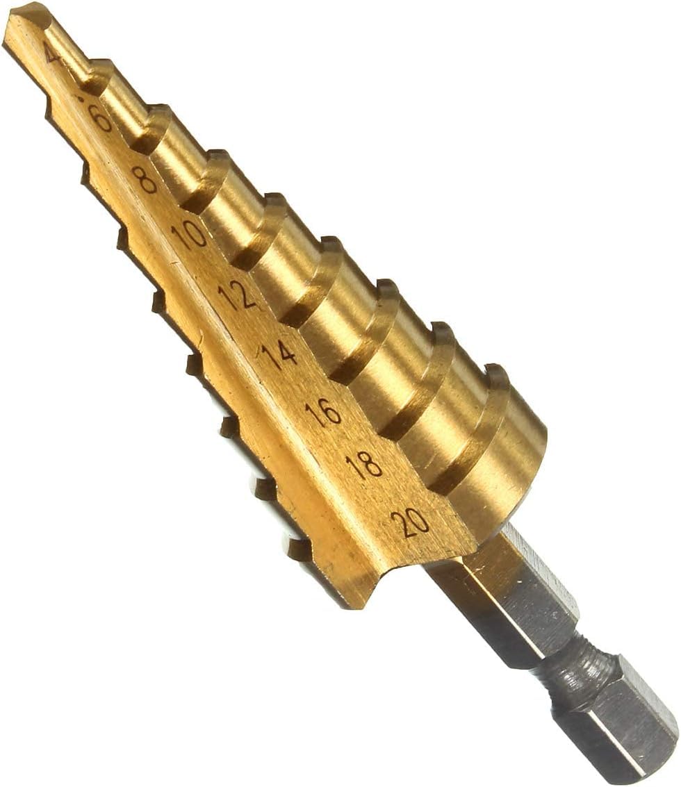 4-12mm 4-20mm 4-32mm HSS Step Drill Bit High Speed Steel Pagoda Drill Bit Hole Cutter (4-32mm)