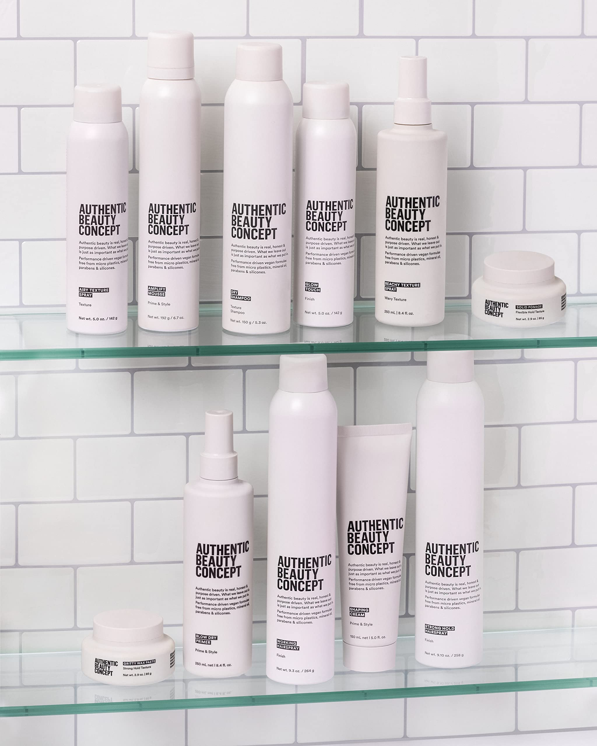 Authentic Beauty Concept Amplify Mousse | Volumizing Mousse | Lightweight Medium Hold Styling | Heat Protection | All Hair Types | Vegan & Cruelty-free | Silicone-free | 6.7 oz