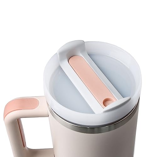 40oz Tumbler Lid for Stanley, Spill Proof Splash Resistant Tumbler Covers,Replacement cover for Stanley Cup Accessory(2 pack) (40oz, Pink)