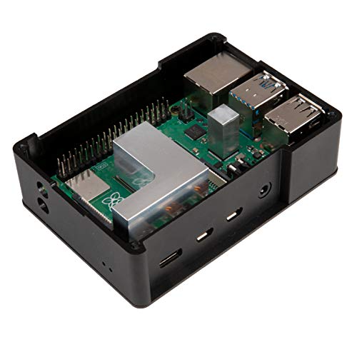 Akasa Pi-4 | Raspberry Pi 4 Case | Fanless Pi Case | Aluminium | Concealed SD Card Slot | Compatible with Raspberry Pi 4 Model B | Black | A-RA08-M1B