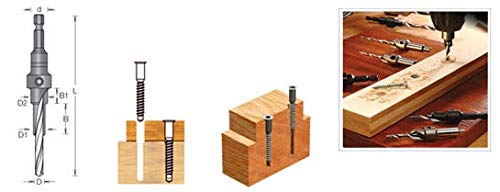 Amana Tool - 55292 Rta Furniture Drill/Countersink with Quick Release 1/4 Hex Shank For 7M