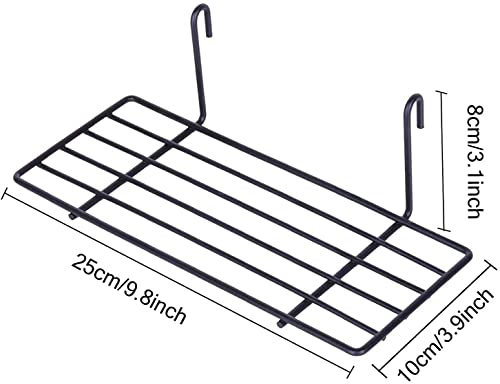 GBYAN Wire Wall Grid with Baskets Black Photo Grid Metal Wall Organizer for Wall Decoration, Picture Display, Memo Board