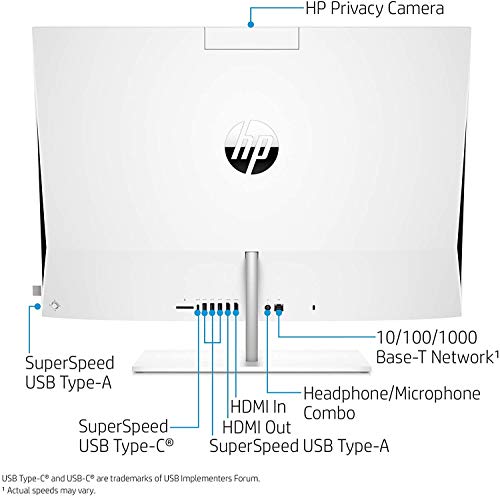 HP Pavilion 27 Touch Desktop 1TB SSD 32GB RAM Win 10 Pro(Intel Core i9-10900 Processor with Turbo Boost to 5.20GHz, 32 GB RAM, 1 TB SSD, 27-inch FullHD Touchscreen, Win 10 Pro) PC Computer All-in-One